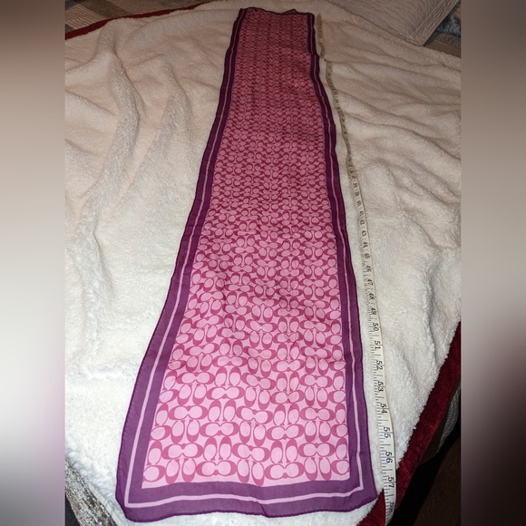 Coach | Accessories | Coach Cottonsilk Blend Scarf Magenta And Pink 58 ...